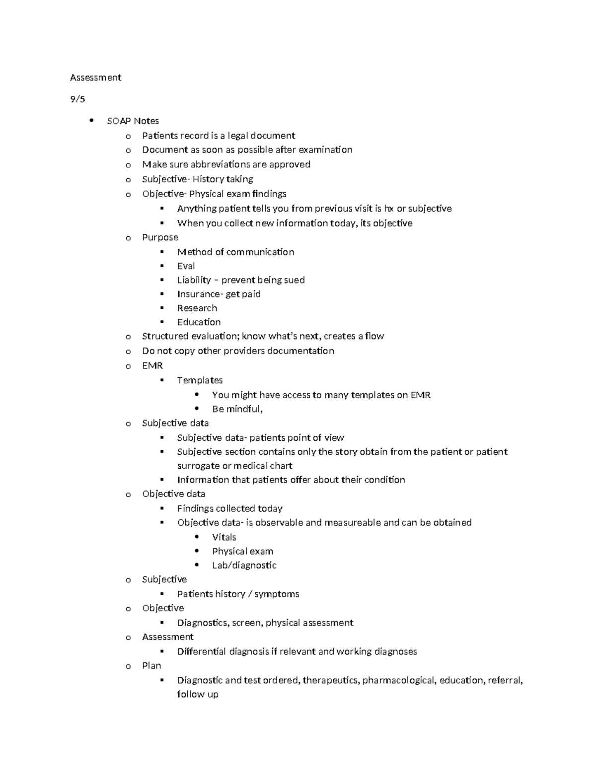 SOAP Notes for Assessment and Physical Examination: Key Guidelines ...