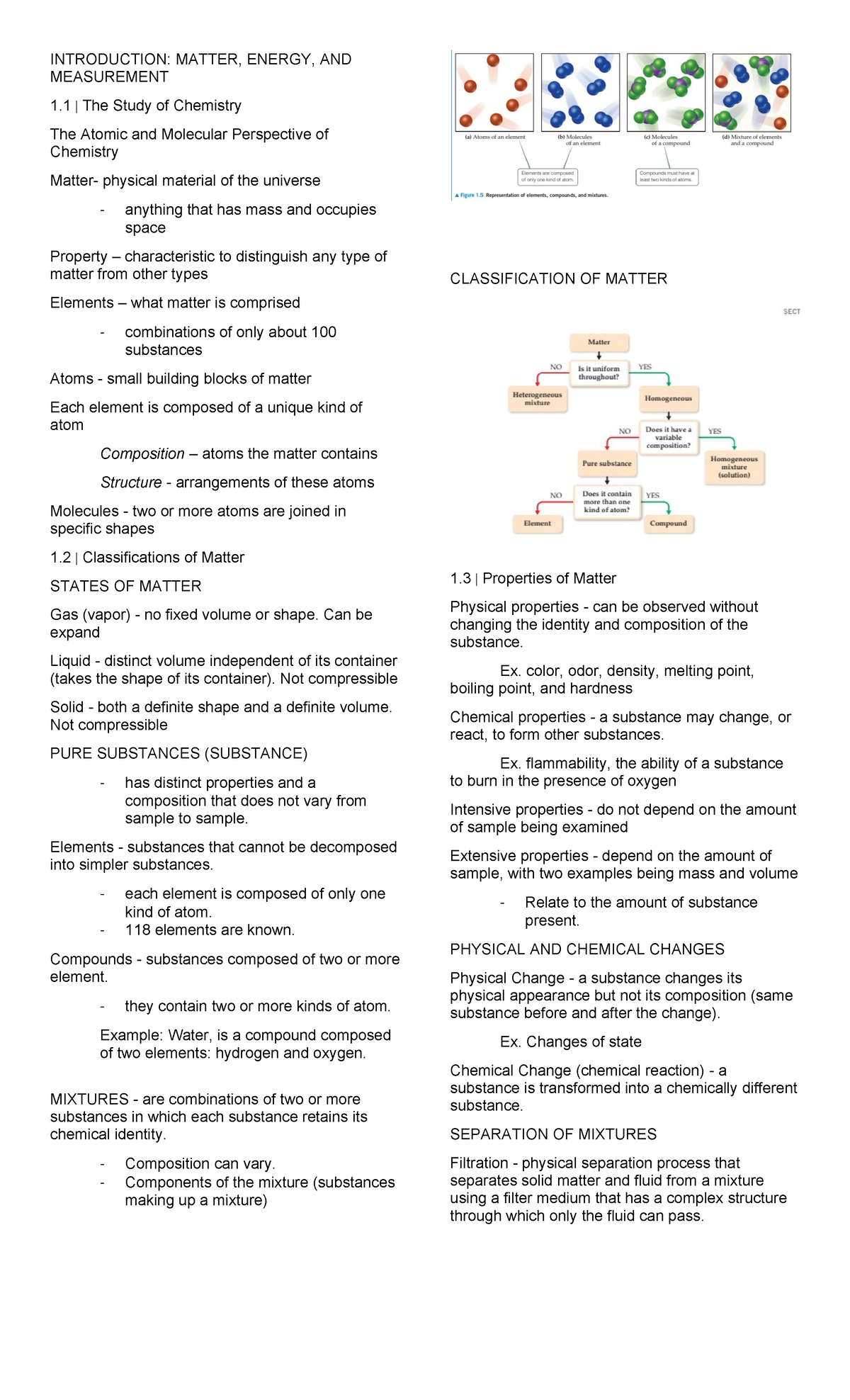 MATTER ON CHEMISTRY - INTRODUCTION: MATTER, ENERGY, AND MEASUREMENT 1 ∣ ...