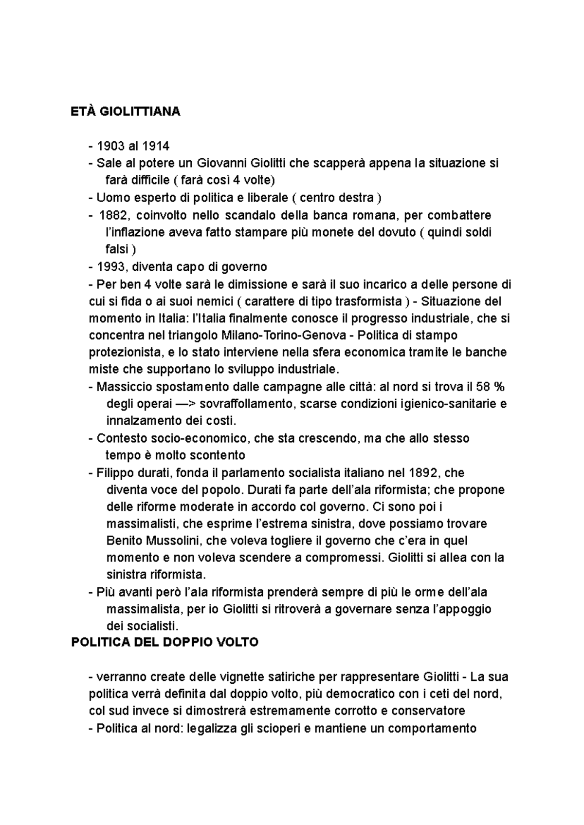 Giolitti e il Fascismo: Politica Italiana dal 1903 al 1924 - Storia 5 ...