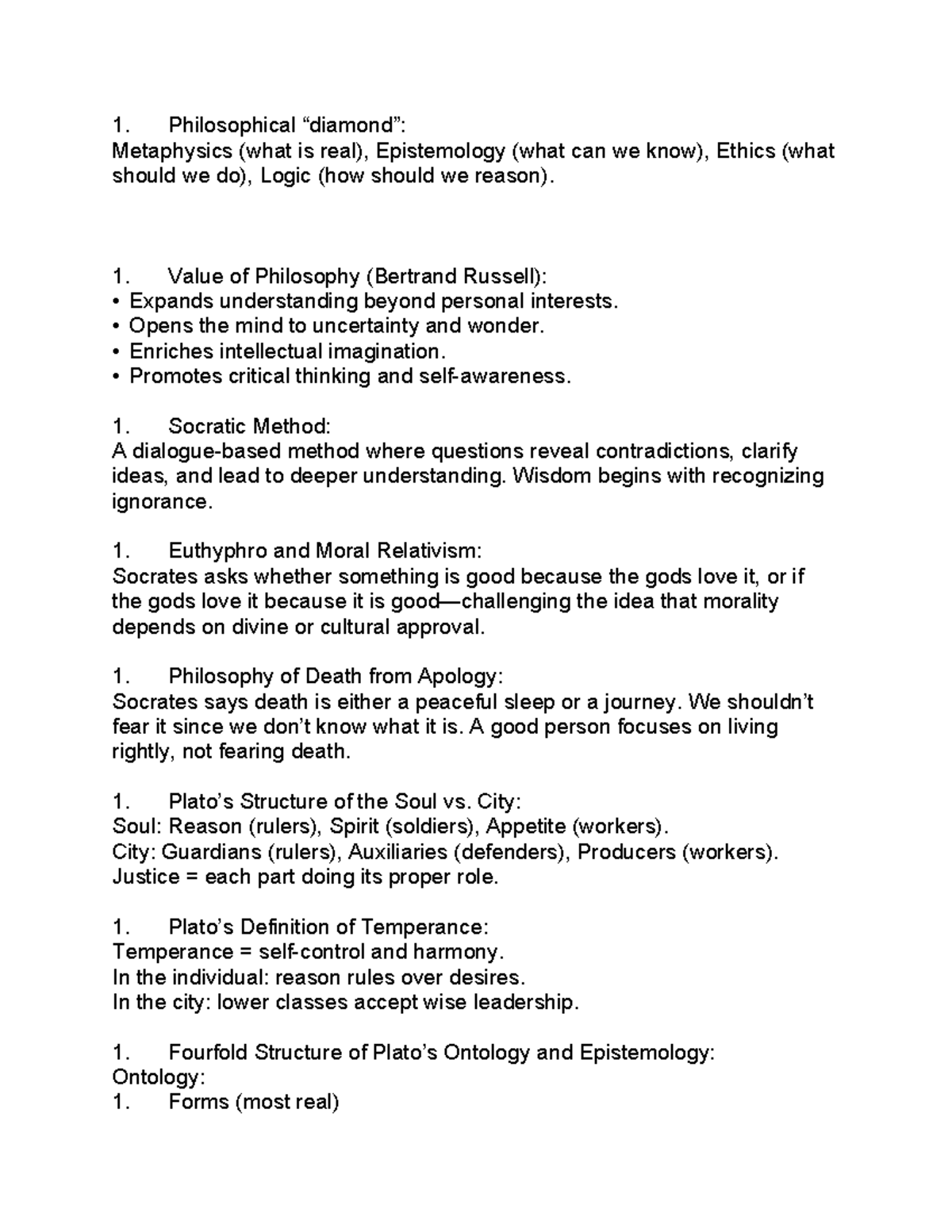 Philosophical Concepts in Plato: Justice, Soul, and Ethics (PHIL 101 ...