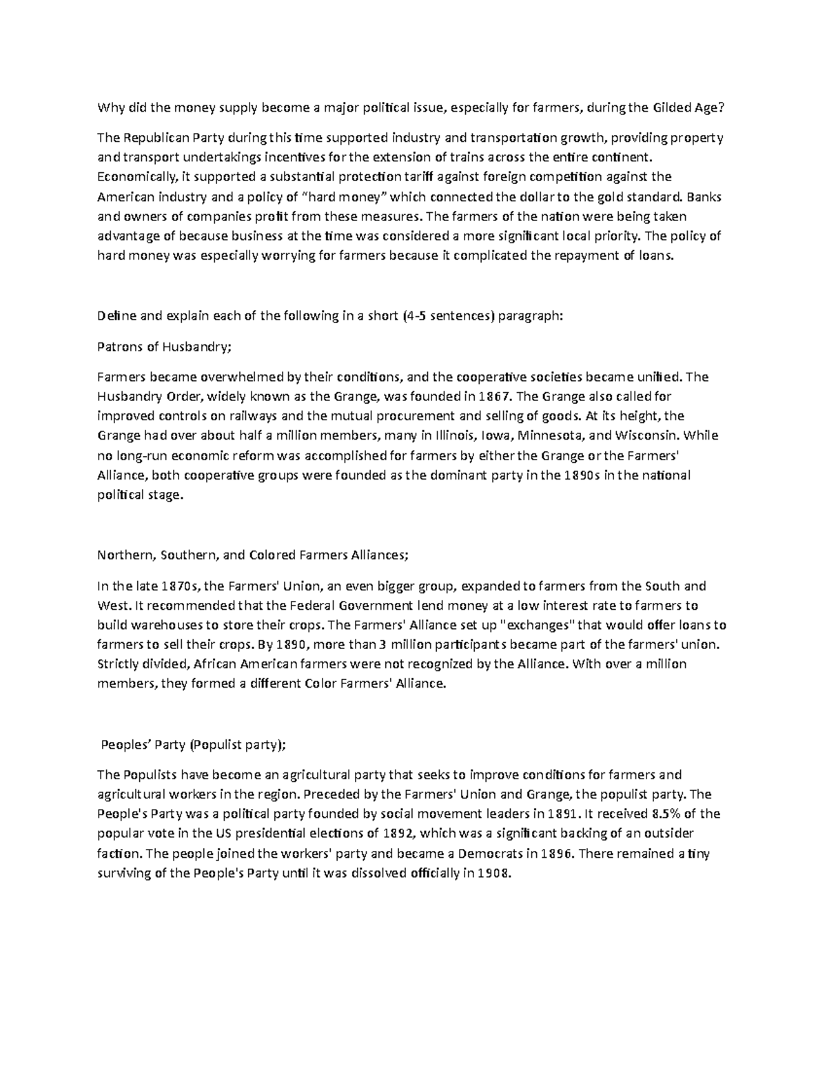 6-Populism - Why did the money supply become a major political issue ...