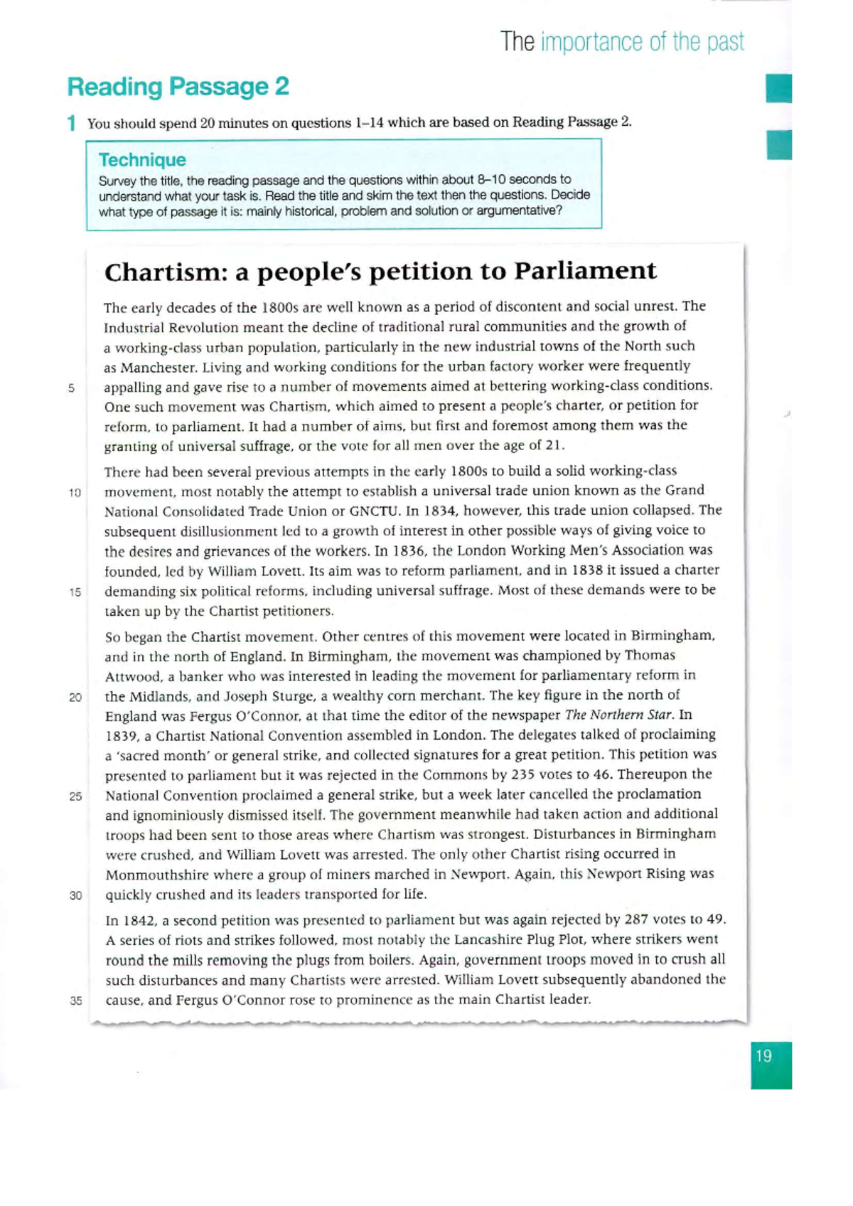 Reading Passage 2: The Chartist Movement and Its Impact - Studocu