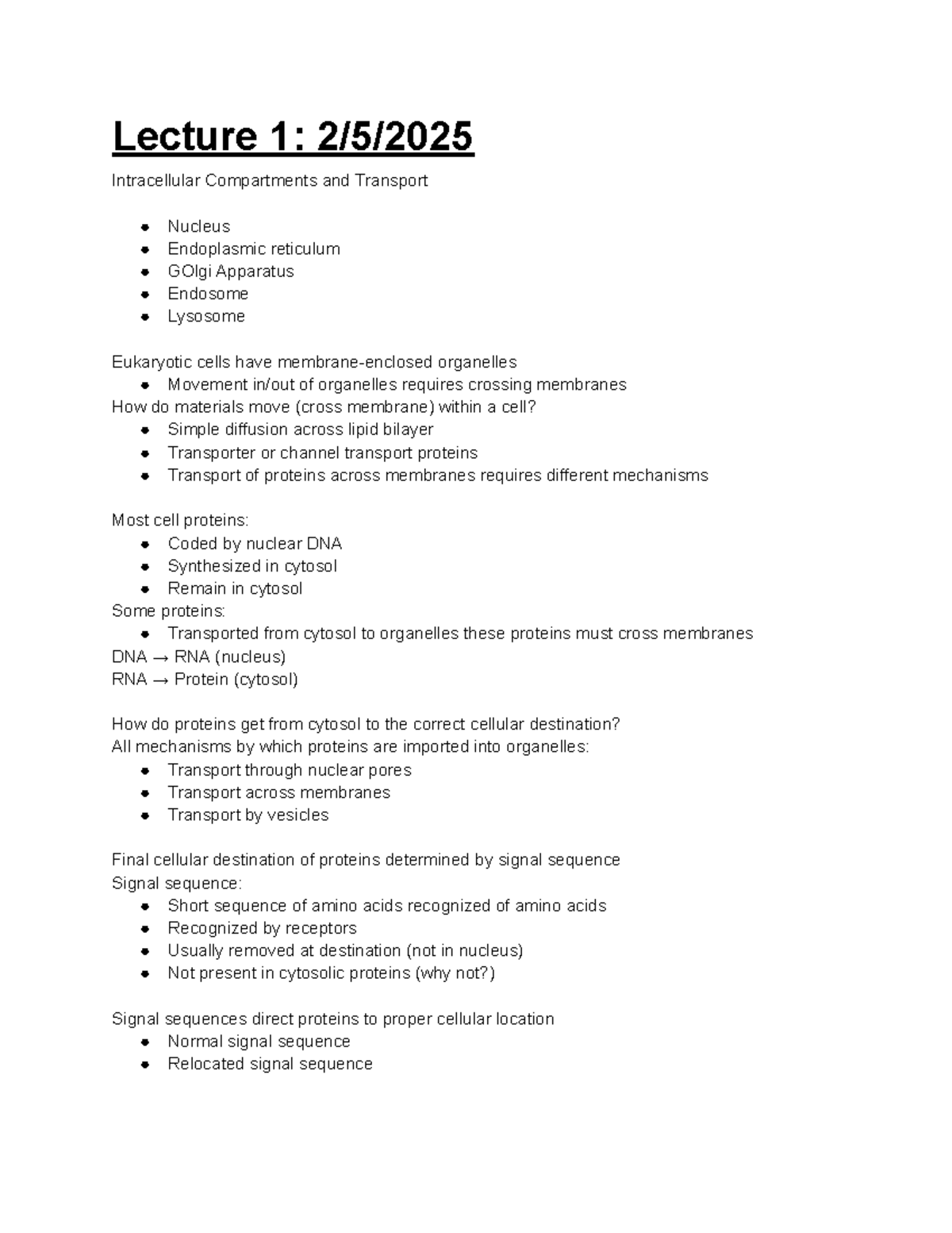 Exam 4 Cell Bio - Comprehensive Lecture Notes and Key Concepts - Studocu