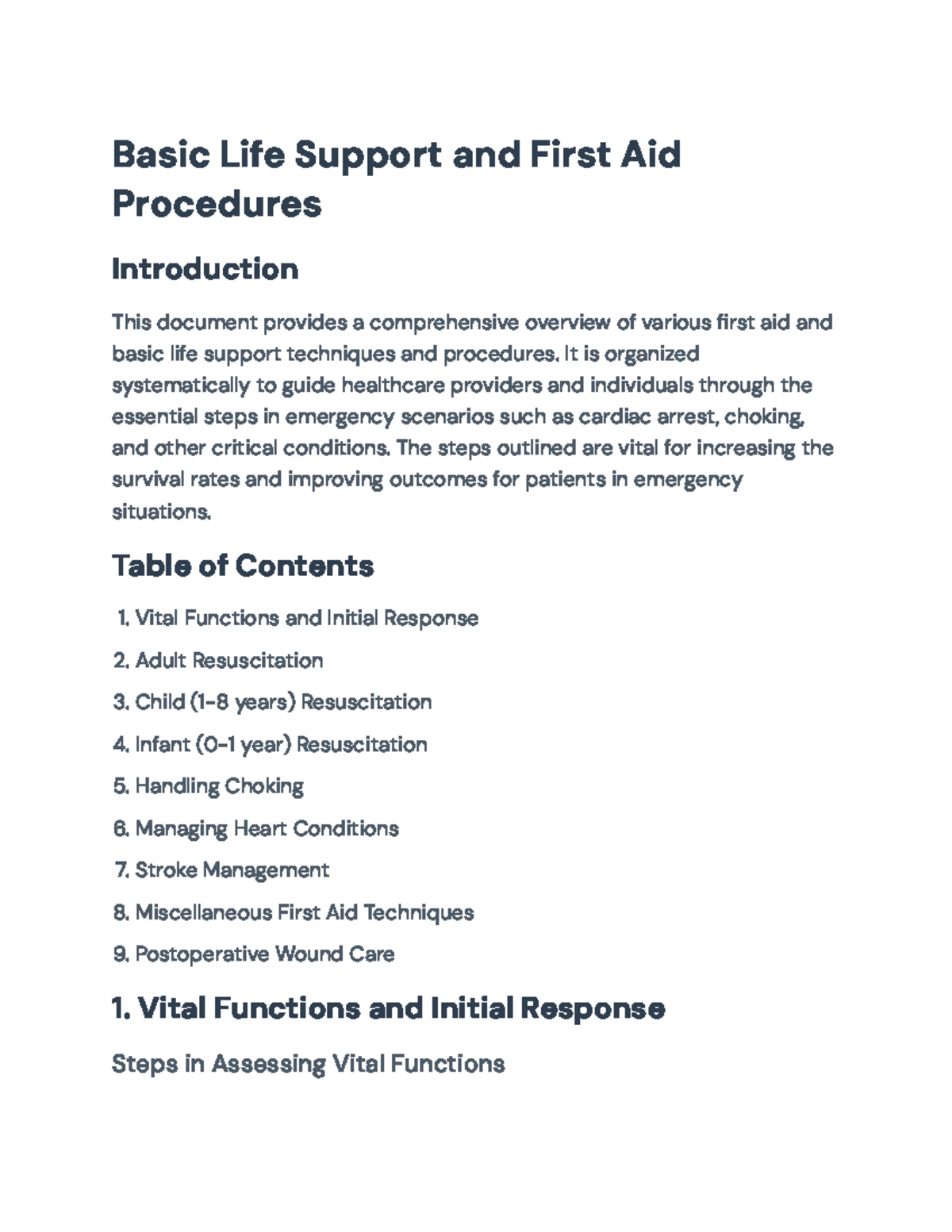 BLS & First Aid Procedures: Essential Techniques Guide (HLT 101) - Studocu