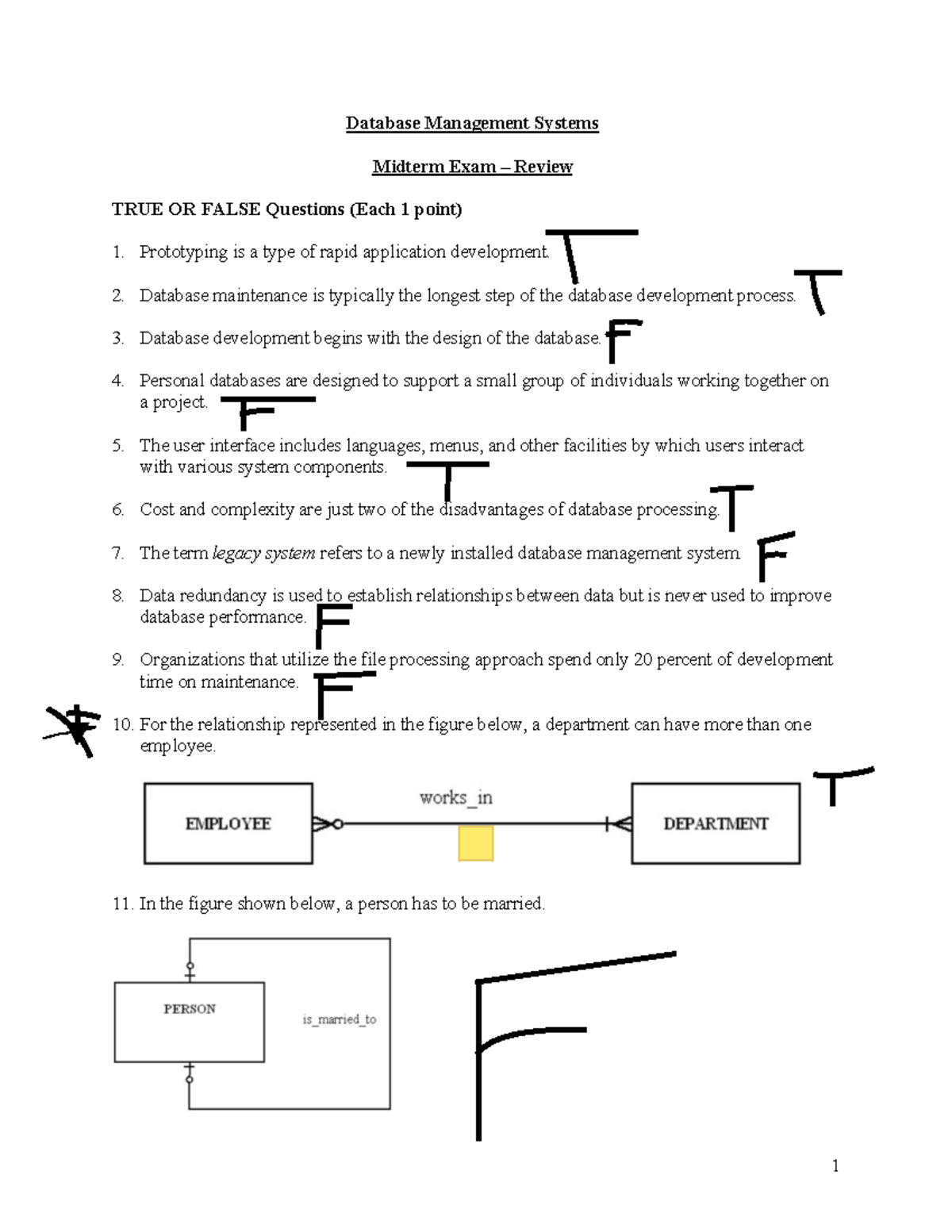 Database Management Systems: Midterm Review Questions & Answers - Studocu