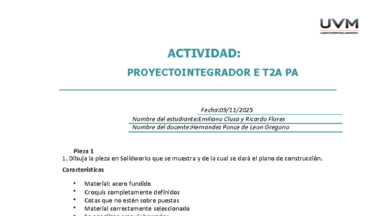 A6 RFM - Actividad de Clase: Proyecto Integrador E T2A - Studocu