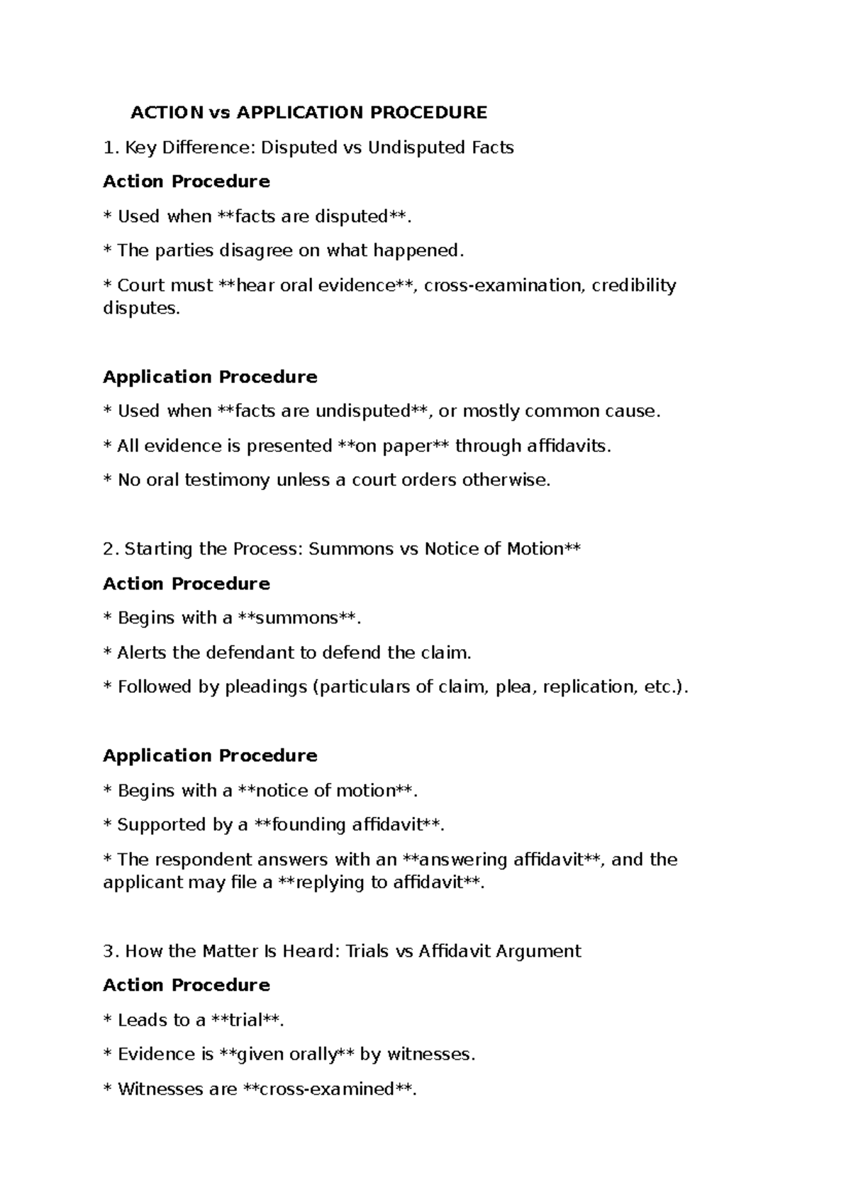 📘 Action vs Application Procedure: Key Differences Explained - Studocu