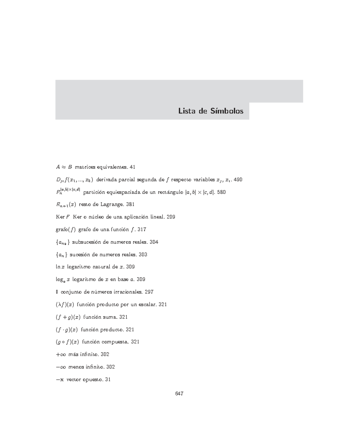 Lista de Símbolos Matemáticos y Derivadas - Curso 41 - Studocu