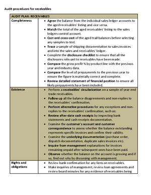 ACCA AA AAA substantive procedures by Alan Biju Palak ACCA - ACCA AA ...