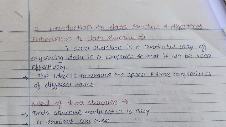 DS 101: Introduction to Data Structures & Algorithms Notes - Studocu