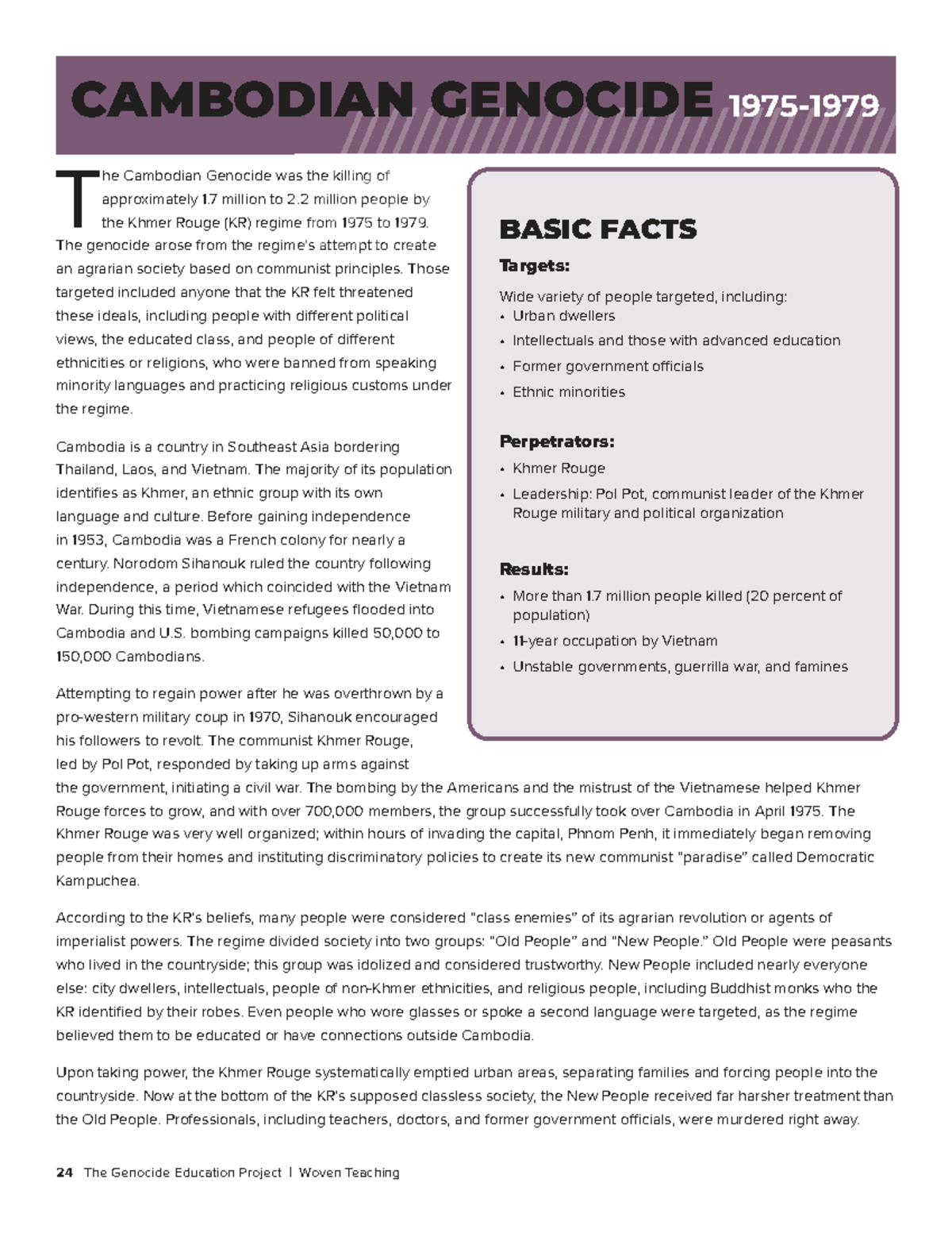 CAMBODIAN GENOCIDE: A Study of the Khmer Rouge Atrocities (1975-1979 ...