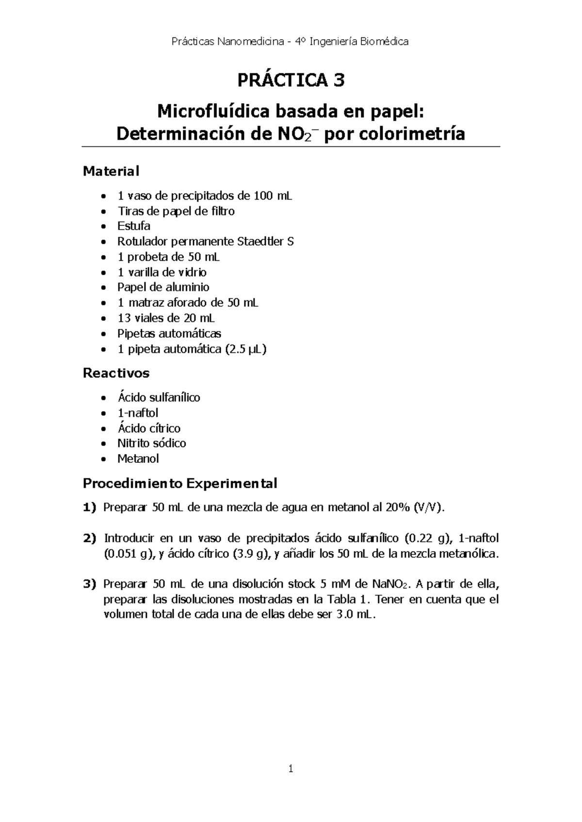 Guía de Laboratorio 3: Microfluídica en Nanomedicina 4º Ingeniería ...