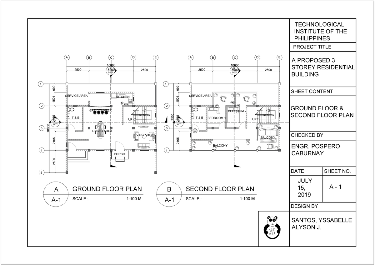 Architectural Plan for Proposed 3-Storey Residential Building - Studocu