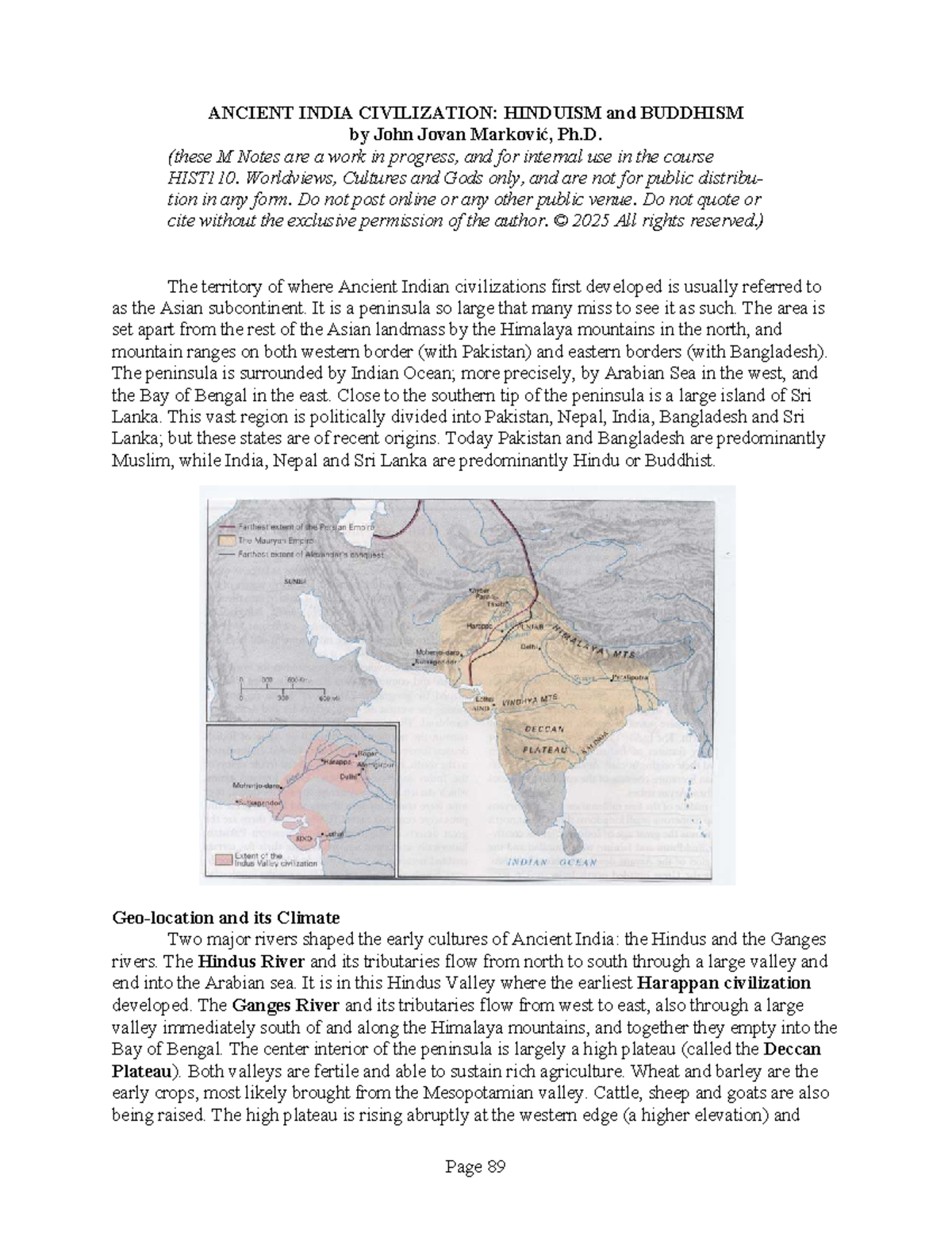 Ancient Indian Civilization: Insights into Hinduism & Buddhism (HIST110 ...