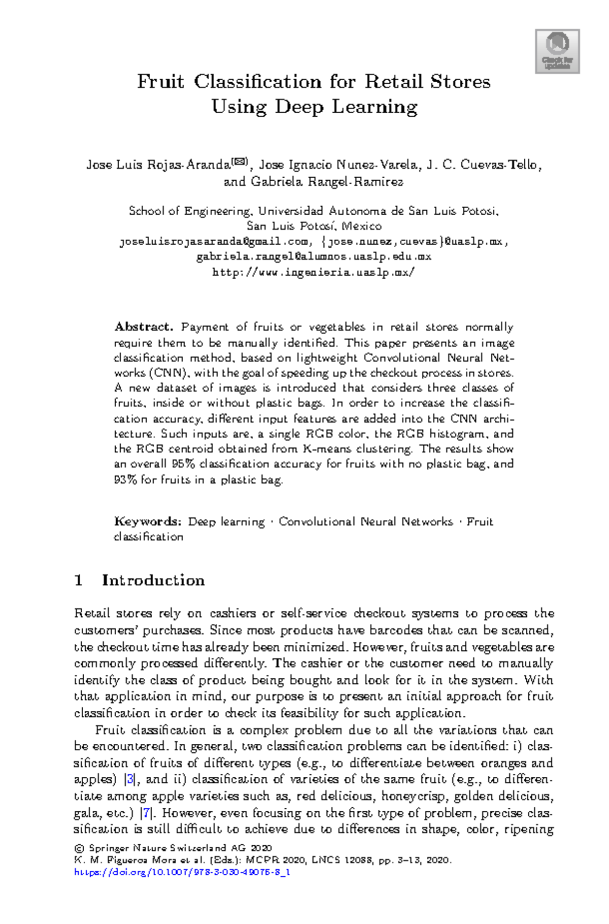 Fruit Classification for Retail Stores Using Deep Learning (ENGR 2020 ...