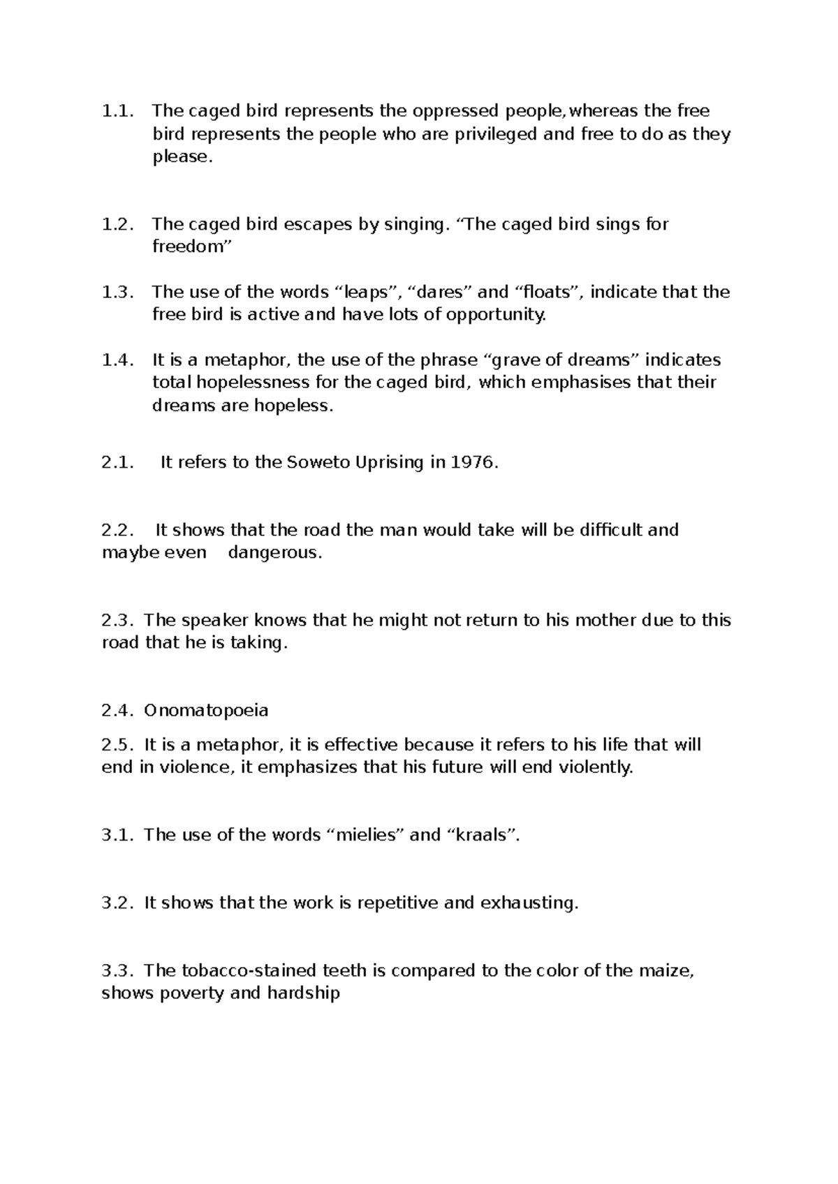 Analysis of Oppression and Freedom in Literature - Paper 2 - Studocu