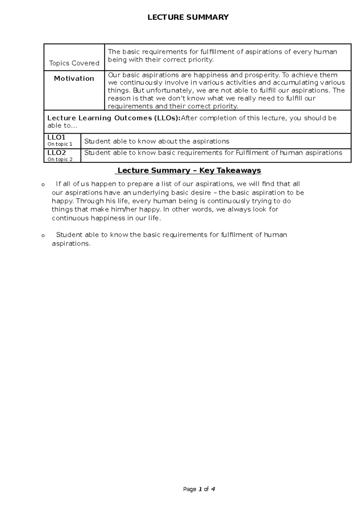 UHV3 - Continuous Happiness and Prosperity: A look at basic human ...