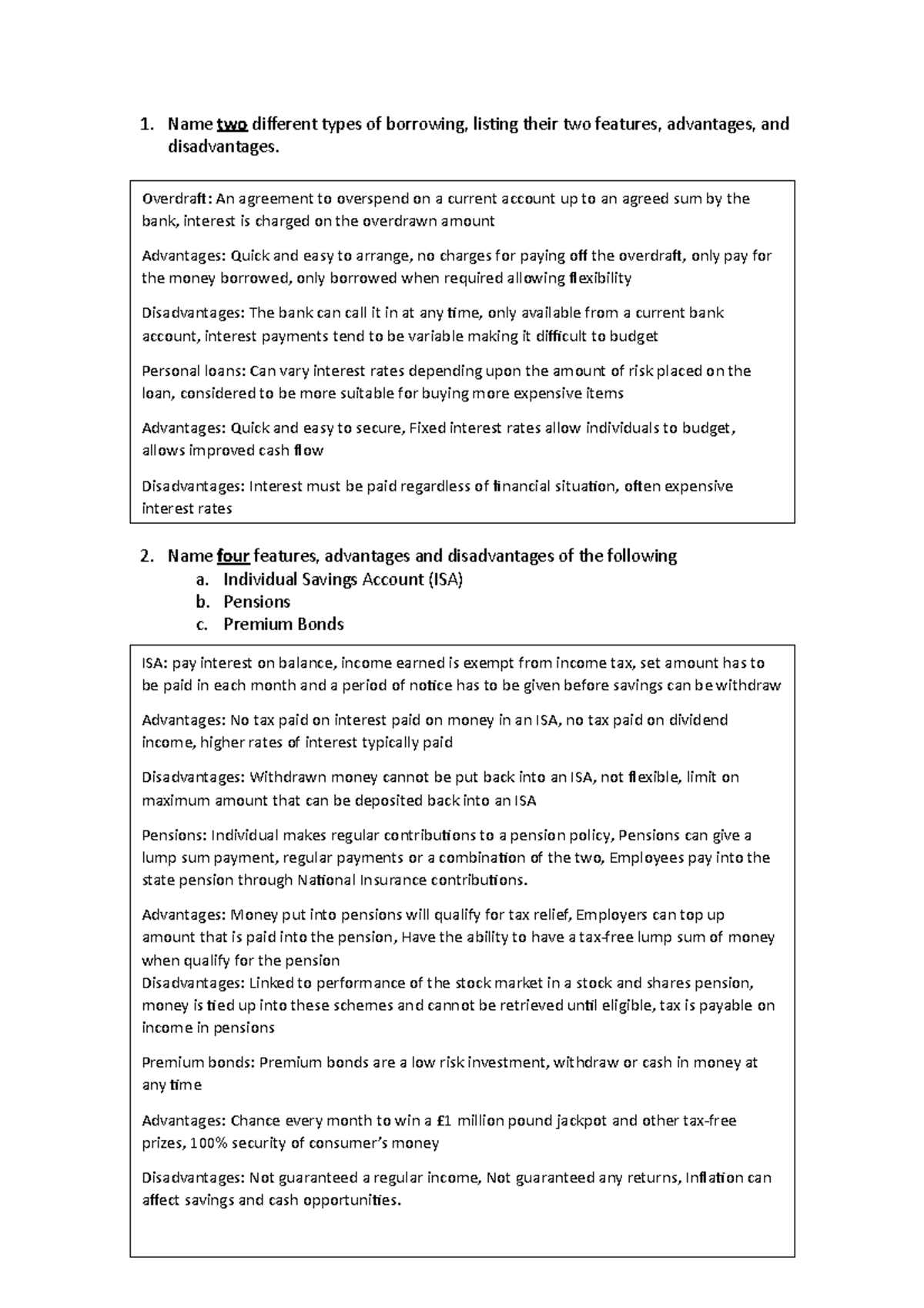 Workshop DS 1 2 dec 2021 - BTEC Business Unit 3 revision - Name two ...