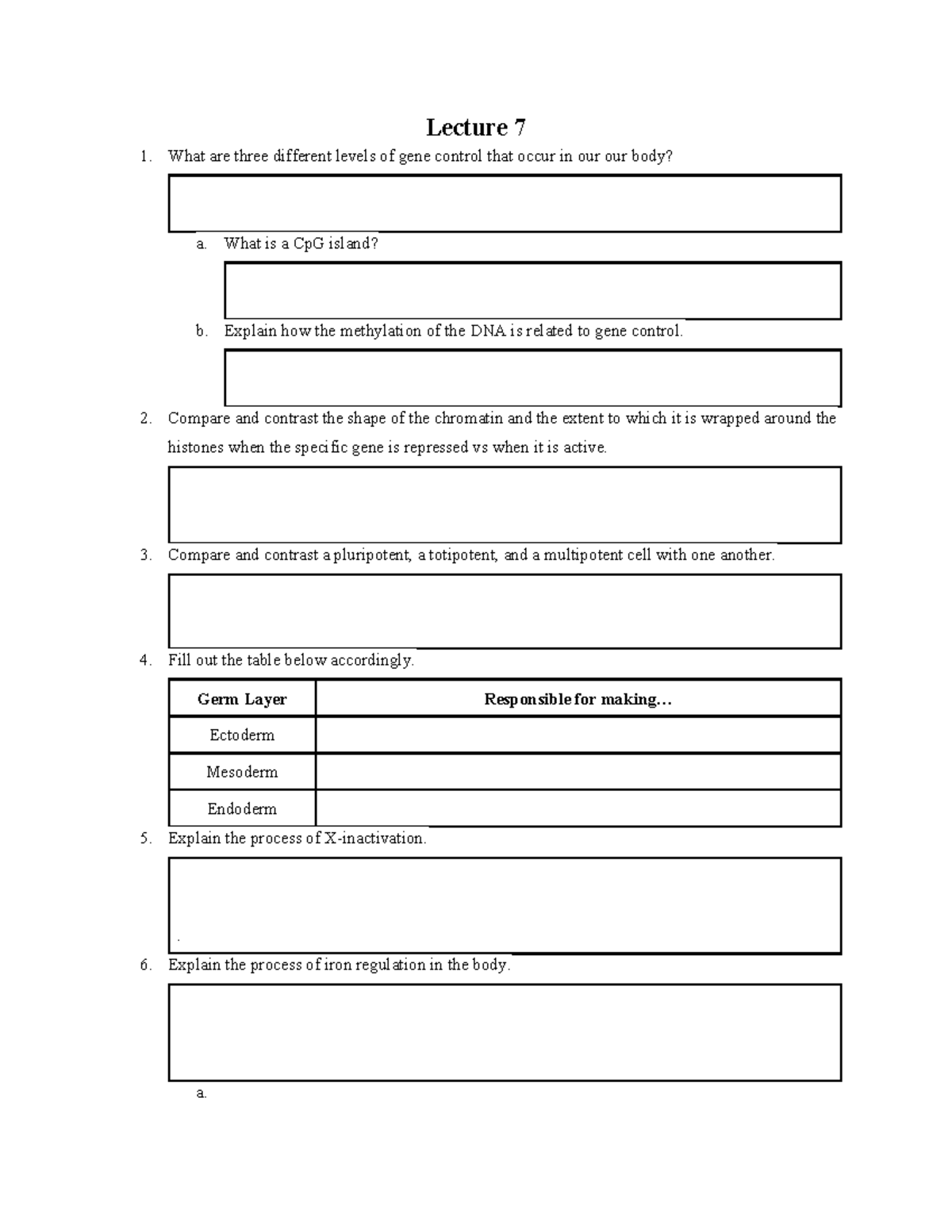 Lecture 7 & 8: Gene Control, Cell Cycle, and Meiosis Insights - Studocu