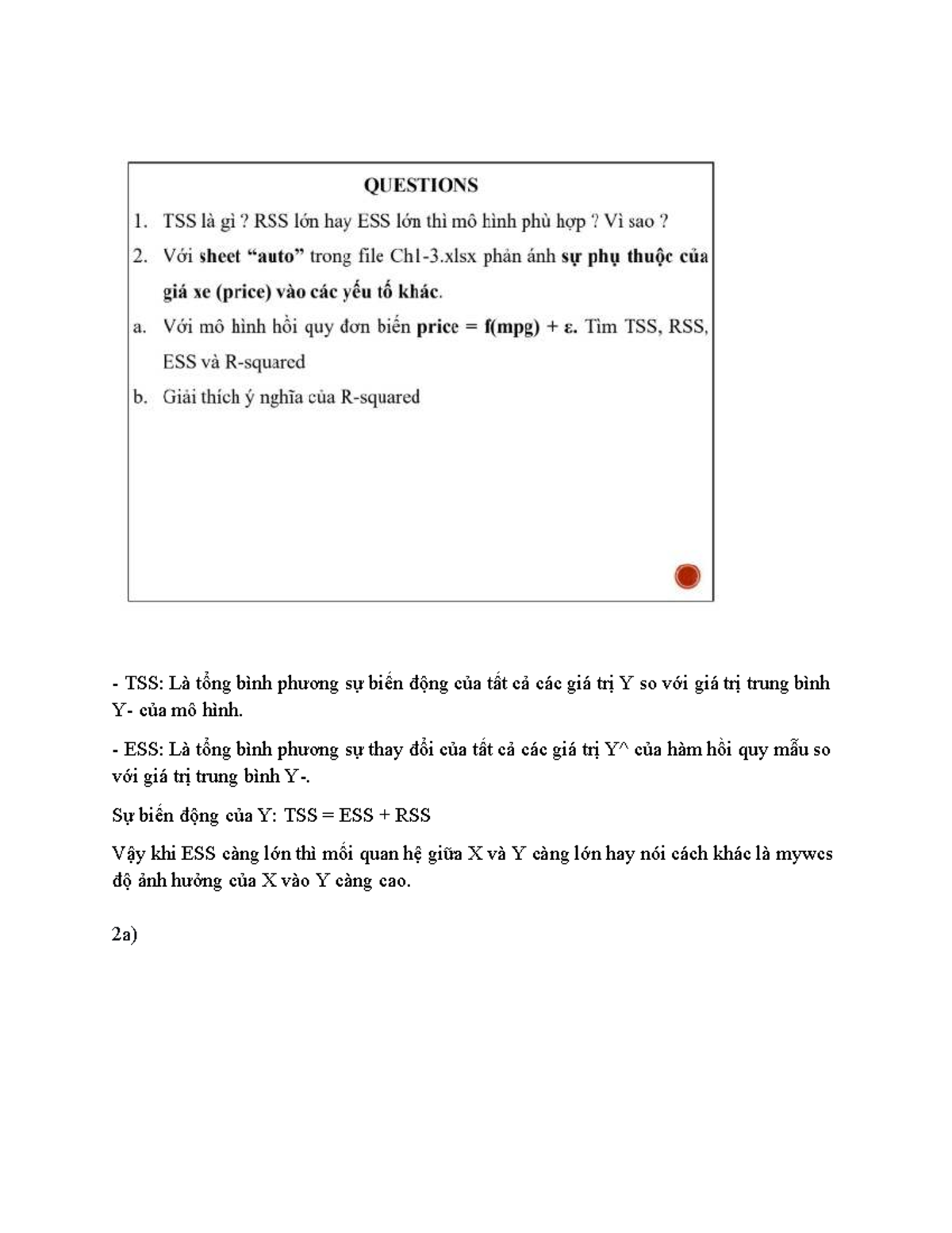 Homework 3 - KTL: Phân Tích Mô Hình Hồi Quy và Ý Nghĩa Tham Số - Studocu