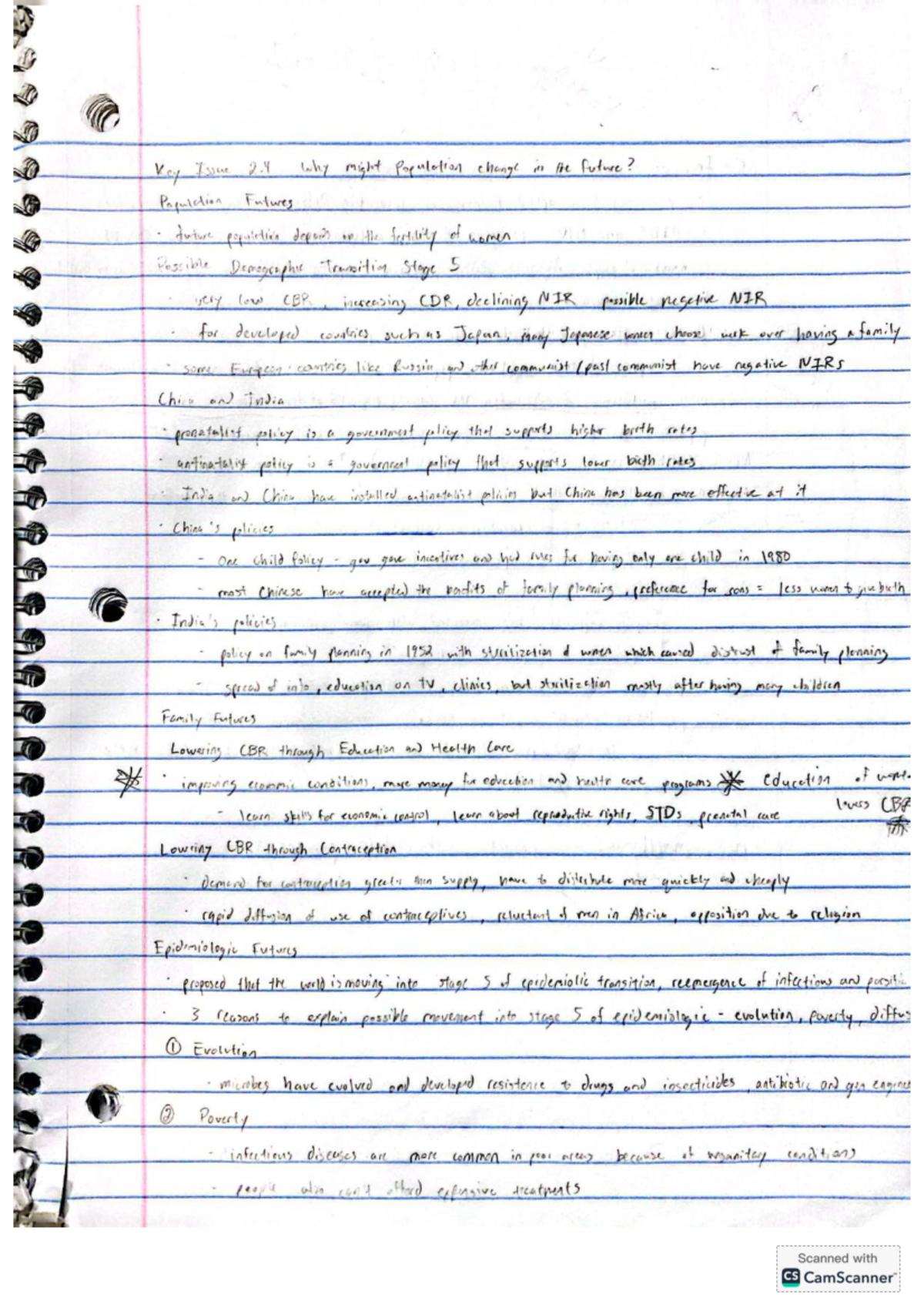 Key Issue 2.4: Future Population Changes in AP Human Geography - Studocu