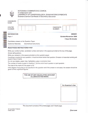 2025 BGCSE Final Timetable: General Instructions & Exam Schedules - Studocu