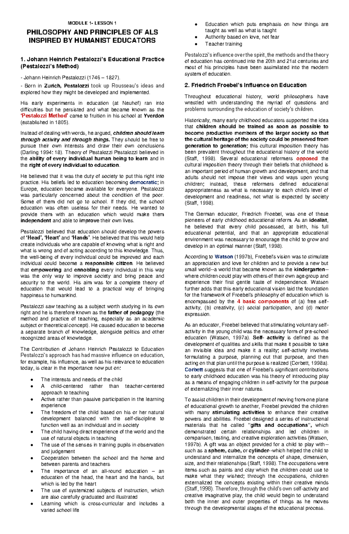 ALS-UNIT-1-3 reviewer - ####### MODULE 1- LESSON 1 PHILOSOPHY AND ...