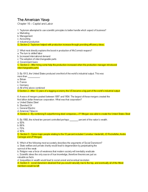Chapter 16 Capital and Labor - Chapter 16: Capital and Labor ...
