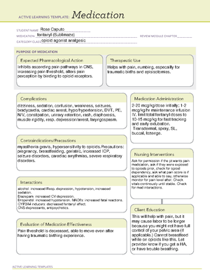 Med card #11 calcium gluconate - ACTIVE LEARNING TEMPLATE: Medication ...