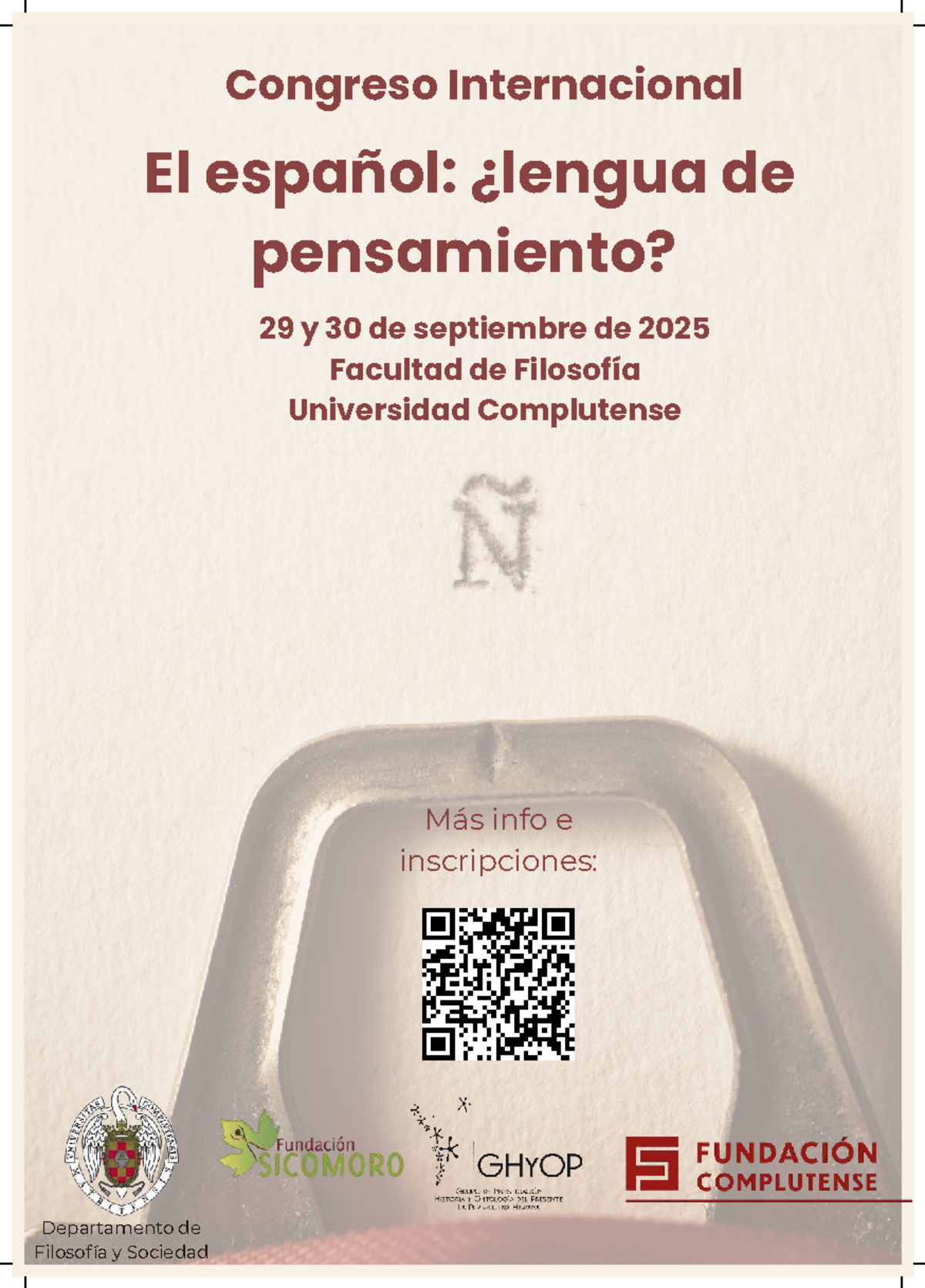 ELP 2025 Cartel - Filosofía Española Contemporánea - El español: ¿lengua de pensamiento ...
