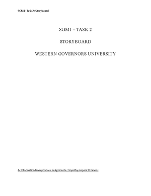 D292 Task 1 Ideation - Passed on 1st try. - D292: Learning Experience ...