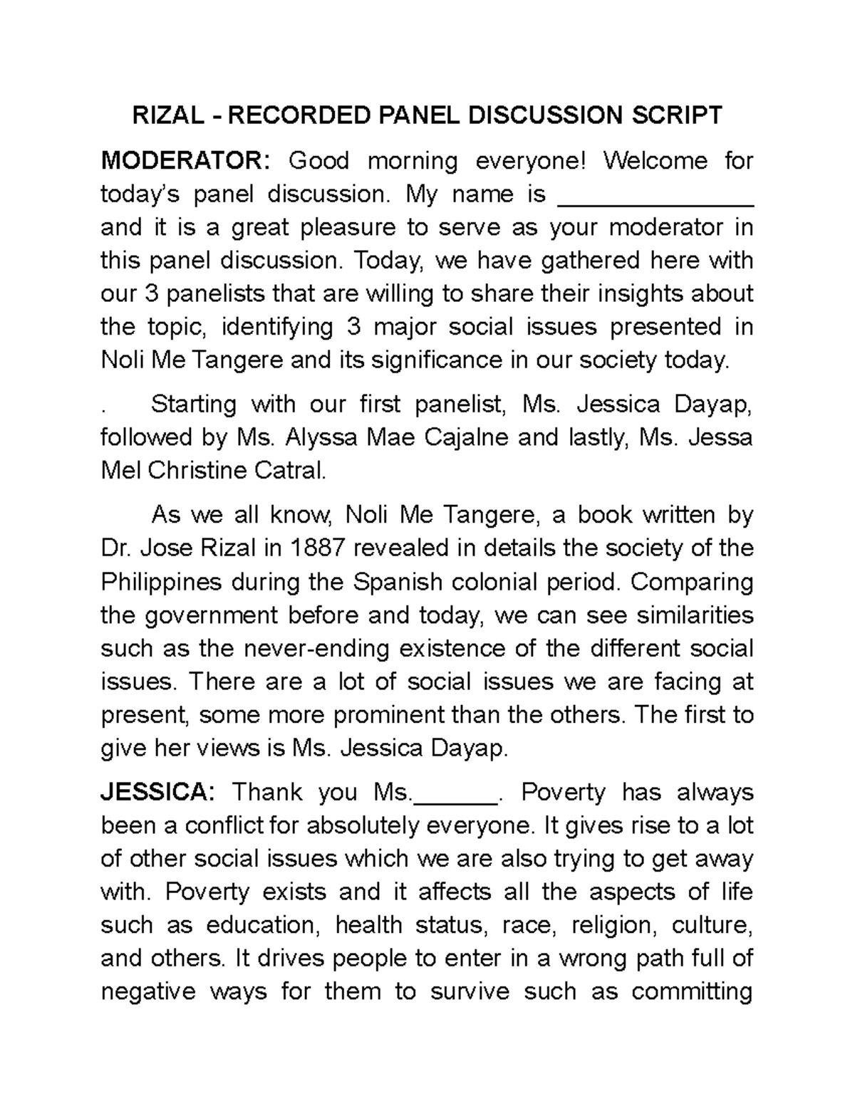 Rizal Articles IN LA Solidaridad - RIZAL’S ARTICLES IN LA SOLIDARIDAD The Filipino Farmers (Los ...