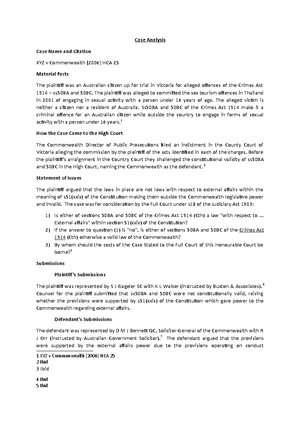 Week 12(A) - Overview of Express Rights and Freedoms in Australia - Studocu