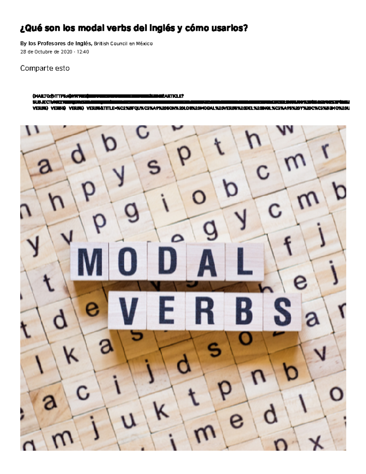 Modal Verbs: Definición, Usos y Ejemplos - British Council - Studocu
