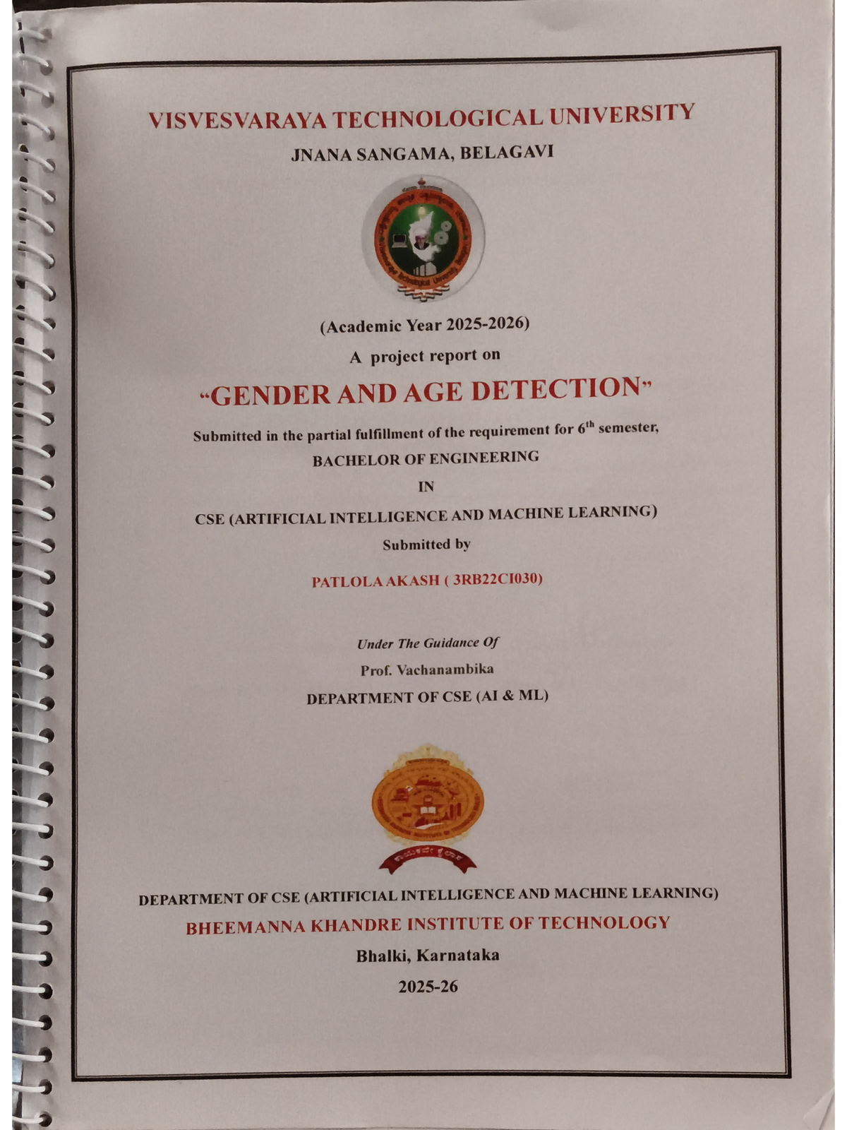 GENDER AND AGE DETECTION PROJECT REPORT (CSE 6th Sem) - Studocu