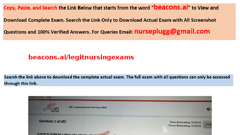 Score High ATI RN Comprehensive Predictor Exit 2023-2025 Exam with NGN ...