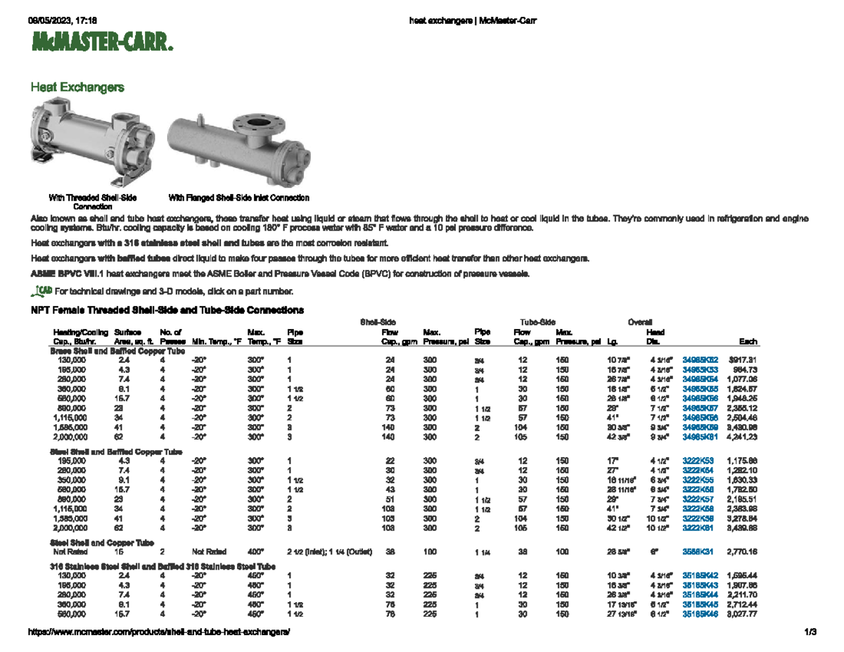 17:18 Heat Exchangers: Shell and Tube Design Overview - Studocu