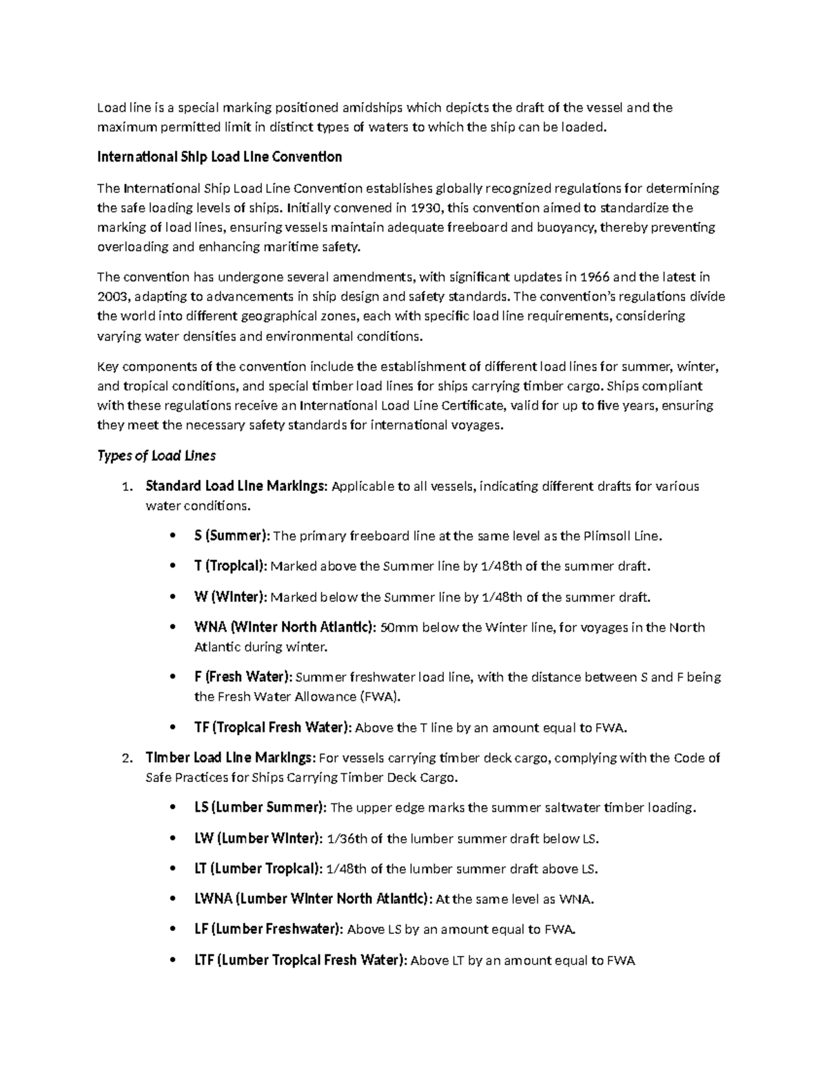 Load-lines-info - gOOD - Load line is a special marking positioned ...