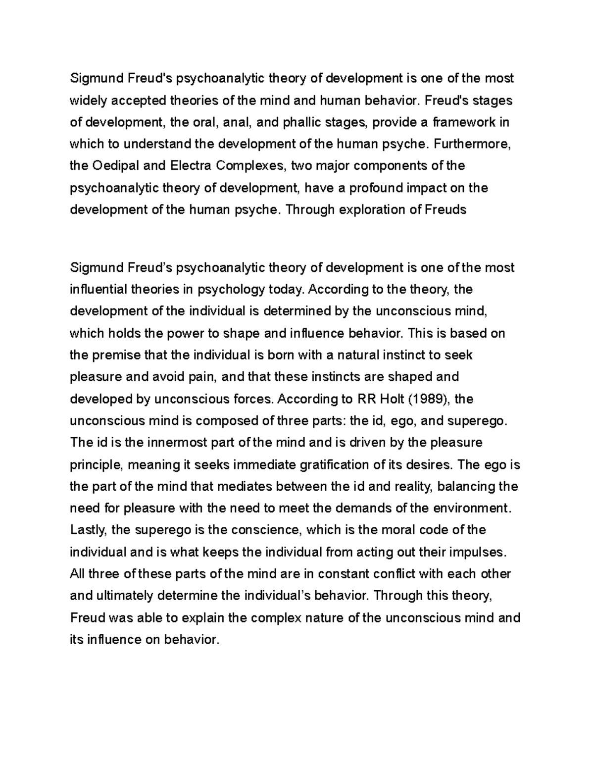 Criticisms of Freud's theory - Sigmund Freud's psychoanalytic theory is ...