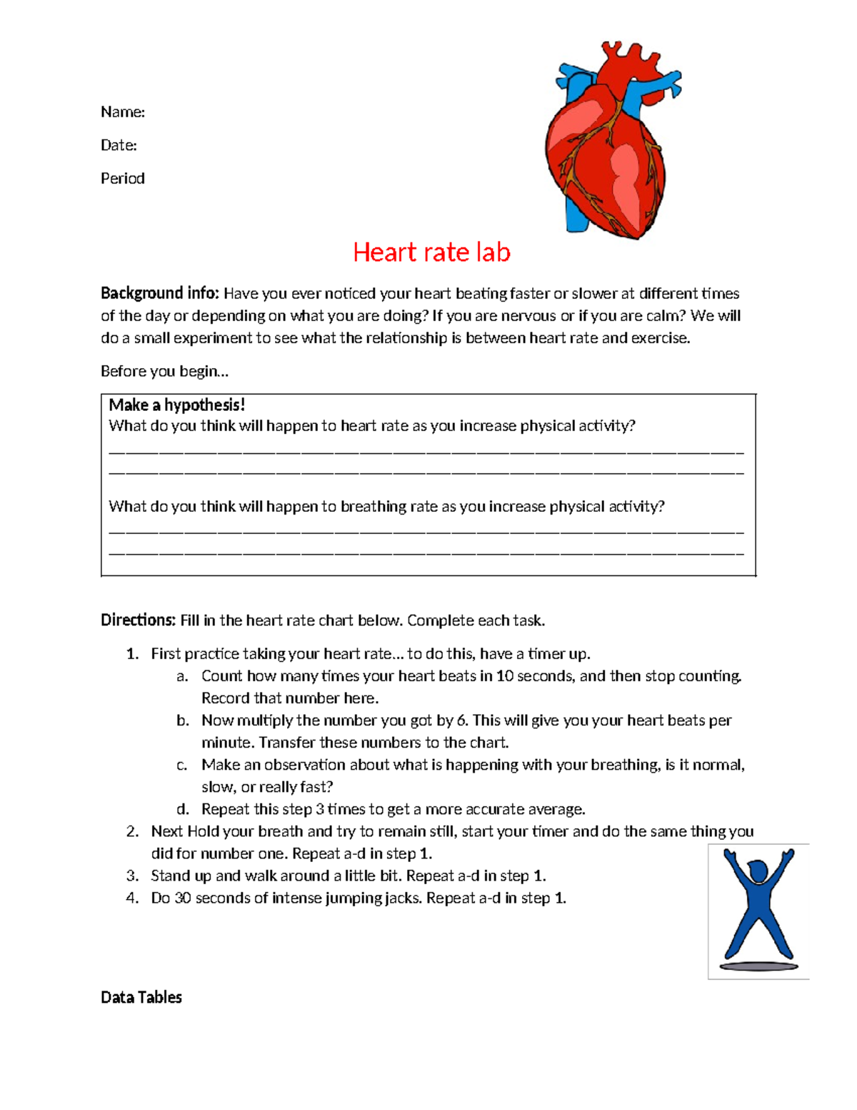 Heart Rate Lab Experiment: Understanding Exercise Effects - Studocu