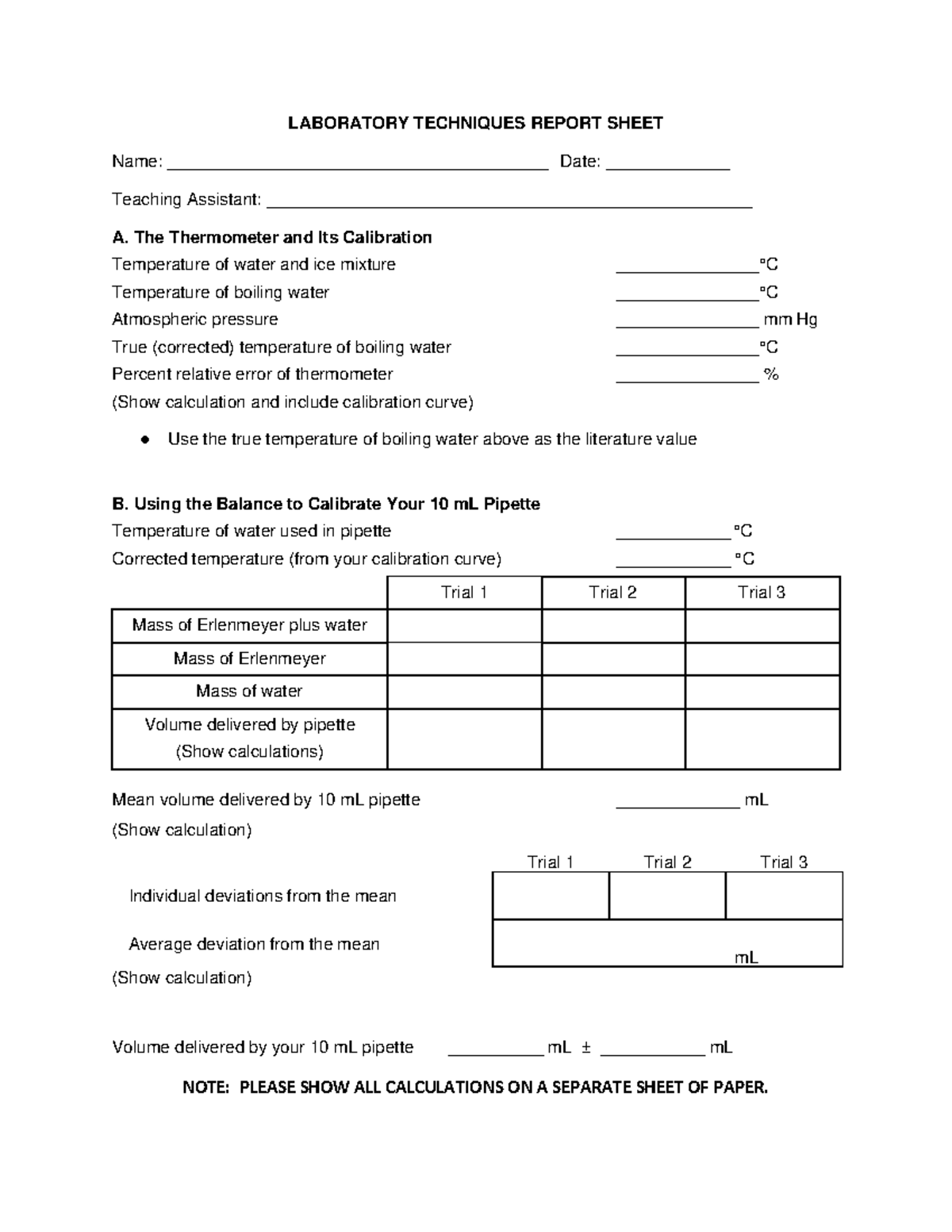 1. Laboratory Techniques Report Sheets W2023 - LABORATORY TECHNIQUES ...