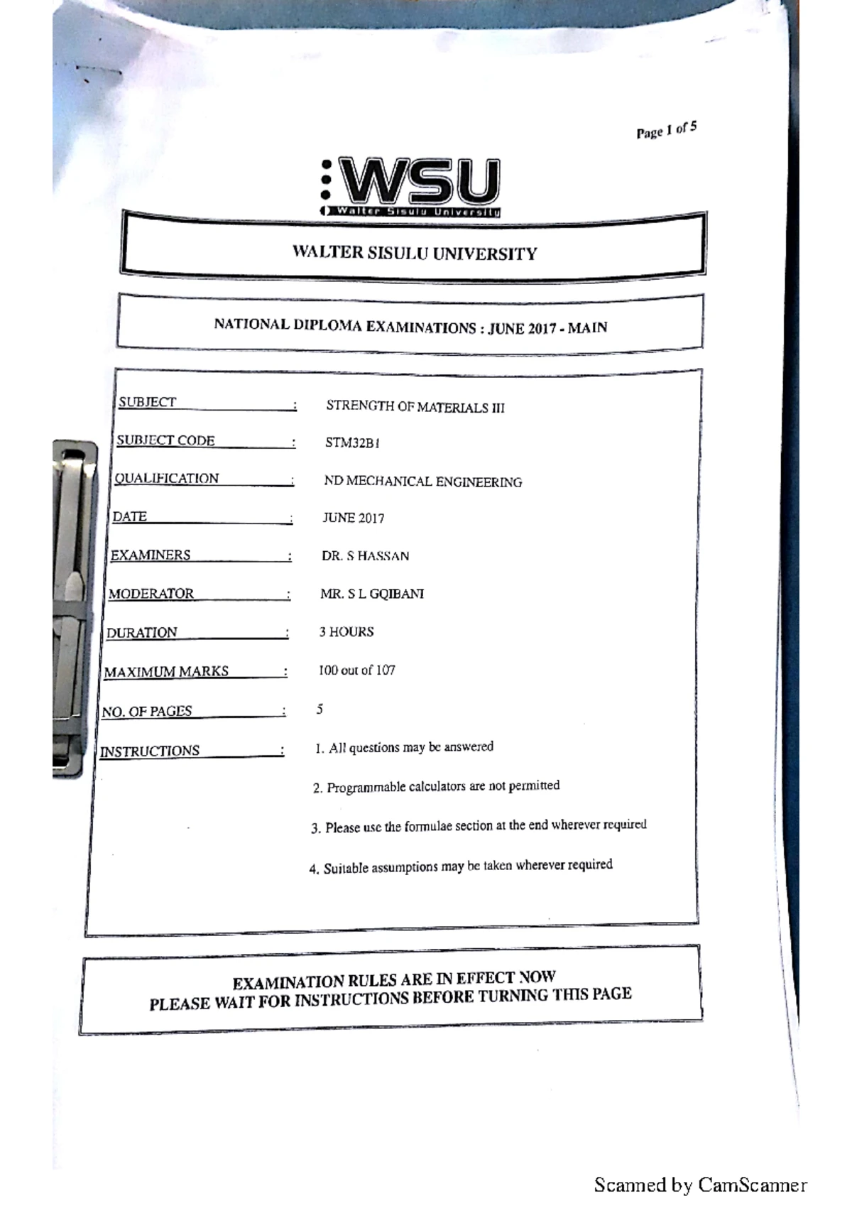 N4 Engineering Science April 2020 Exam Paper (15070434) - Studocu