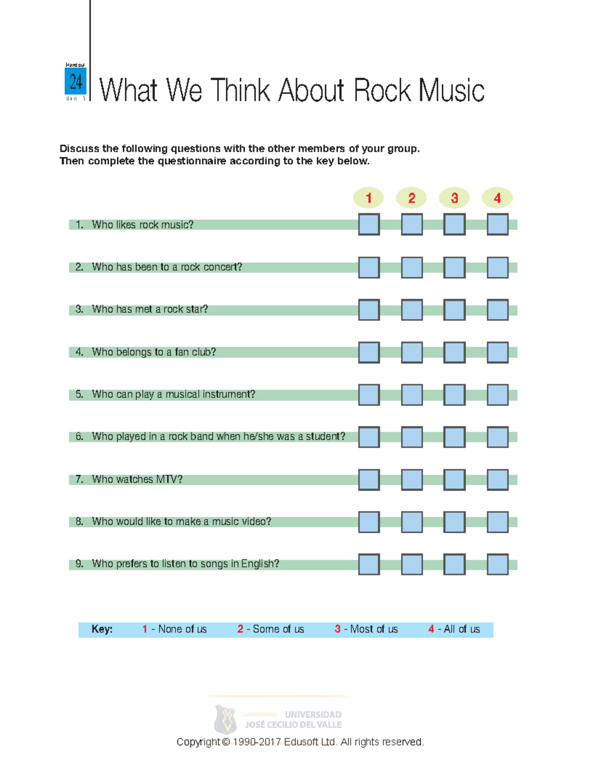 05 Intermediate 1 Unit 5 Handout: Perspectives on Rock Music - Studocu