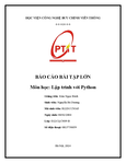 Lap trinh python - PTIT - Studocu