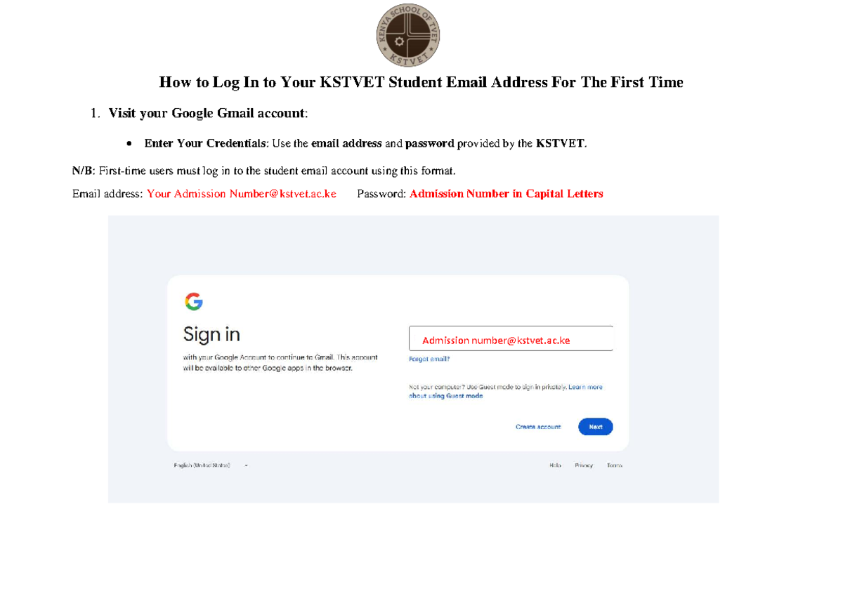 How to Log In to Your Kstvet Student Email Address For The First Time ...