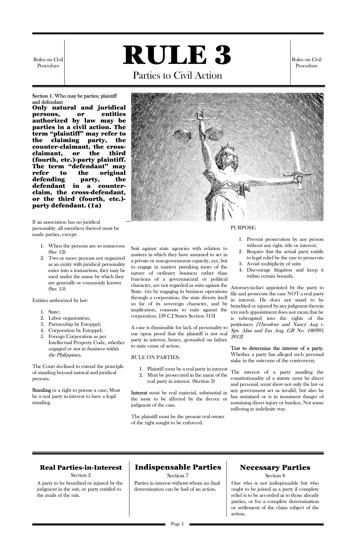RULE 3 - Civil Procedure: Parties in Civil Action (2019 Amendments ...