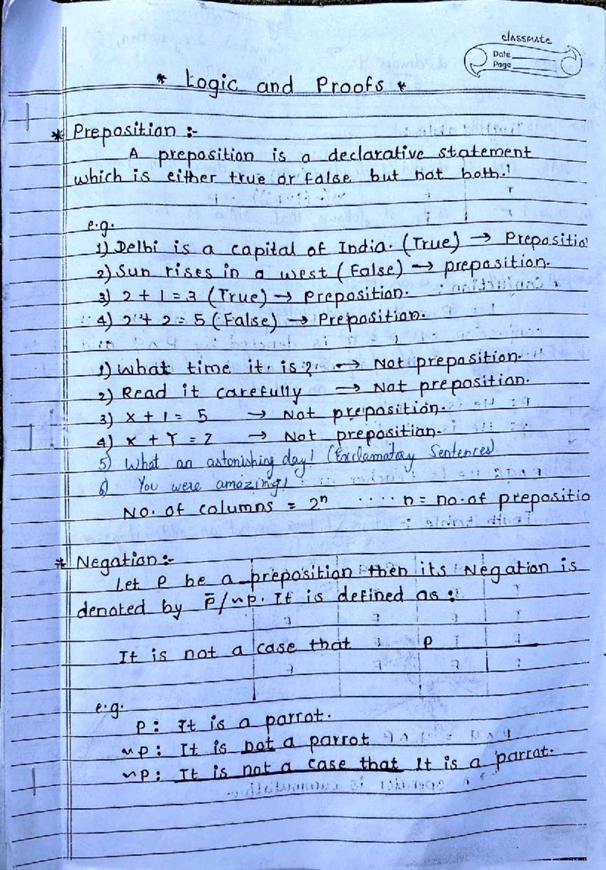 Logic and proofs: Understanding propositions and their operations - Studocu
