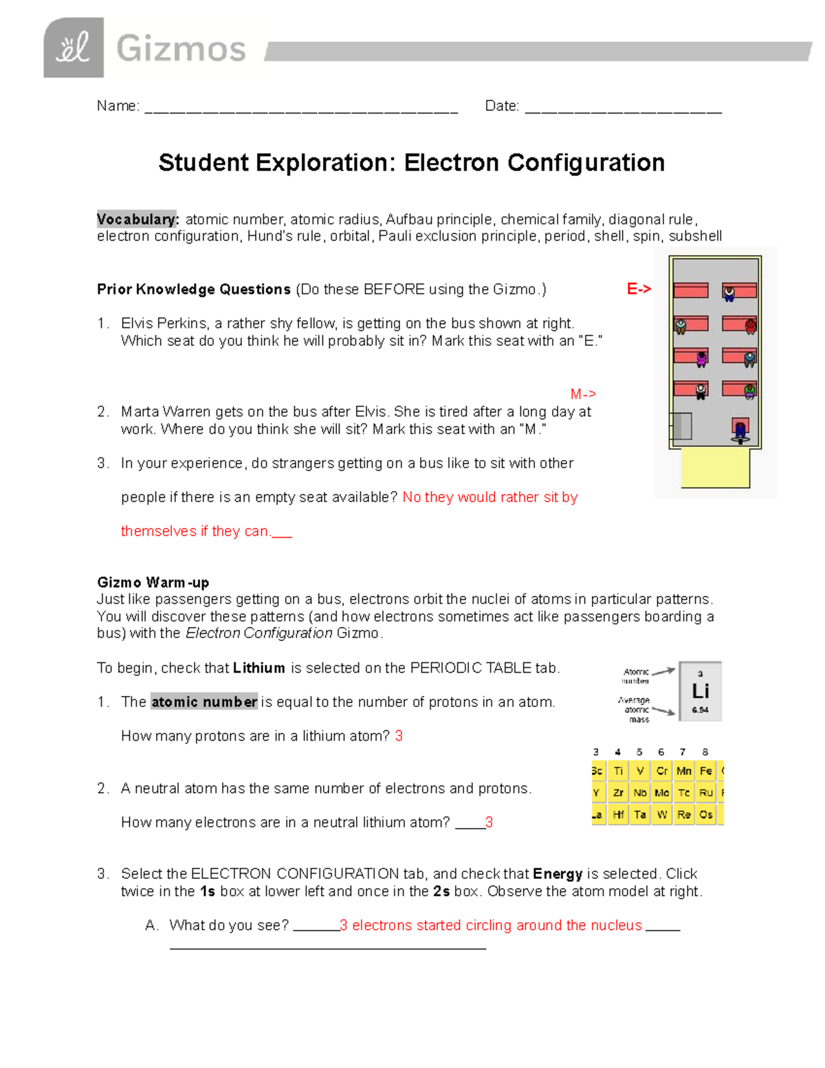Electron Configuration Exploration Guide for Gizmo Activity - Studocu