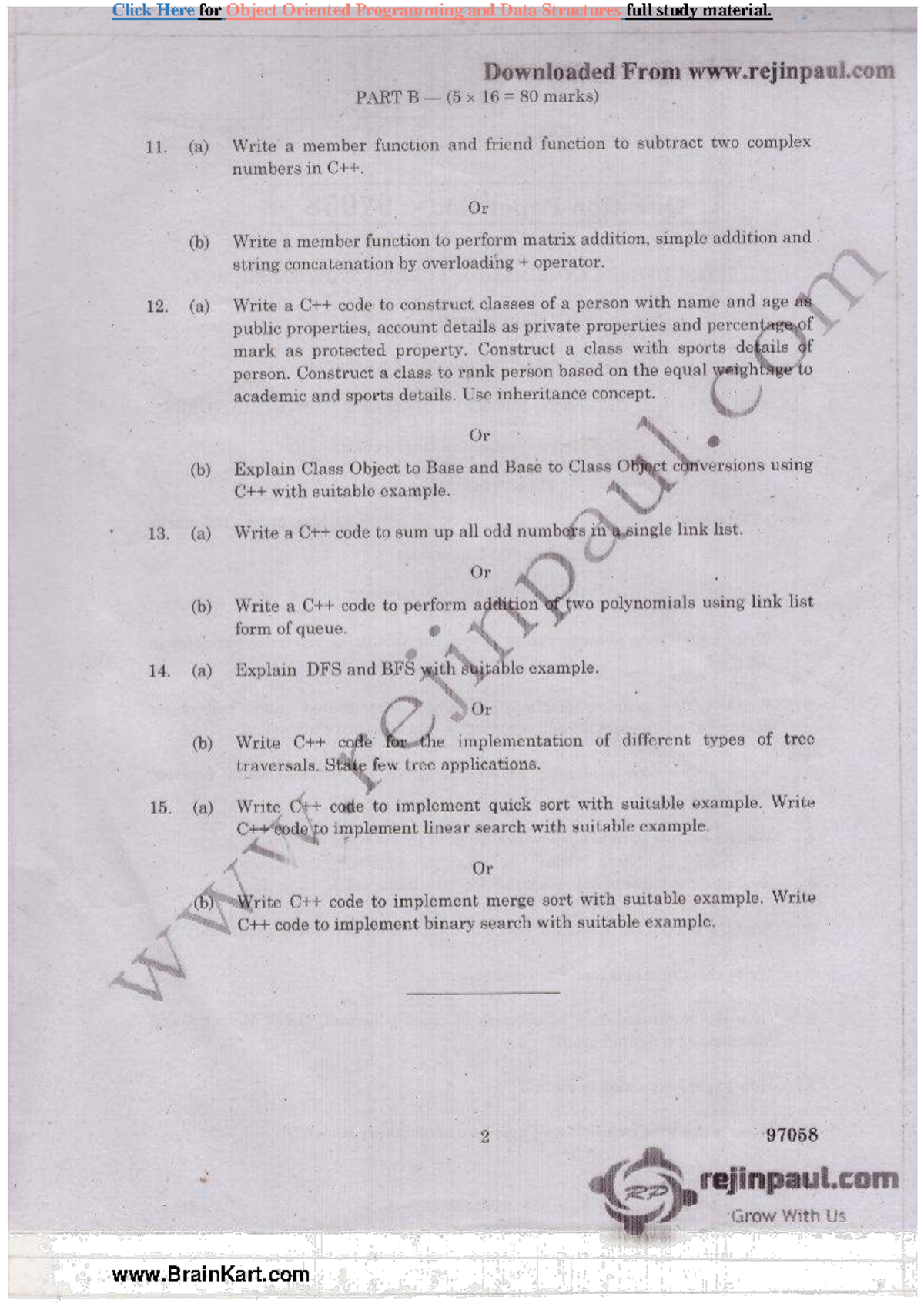 165 - EC6301 Object Oriented Programming and Data Structures - EC6301 ...