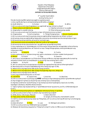 Pagbasa at Pagsusuri Q3 Week 1 - Modyul sa Senior High School-Filipino ...